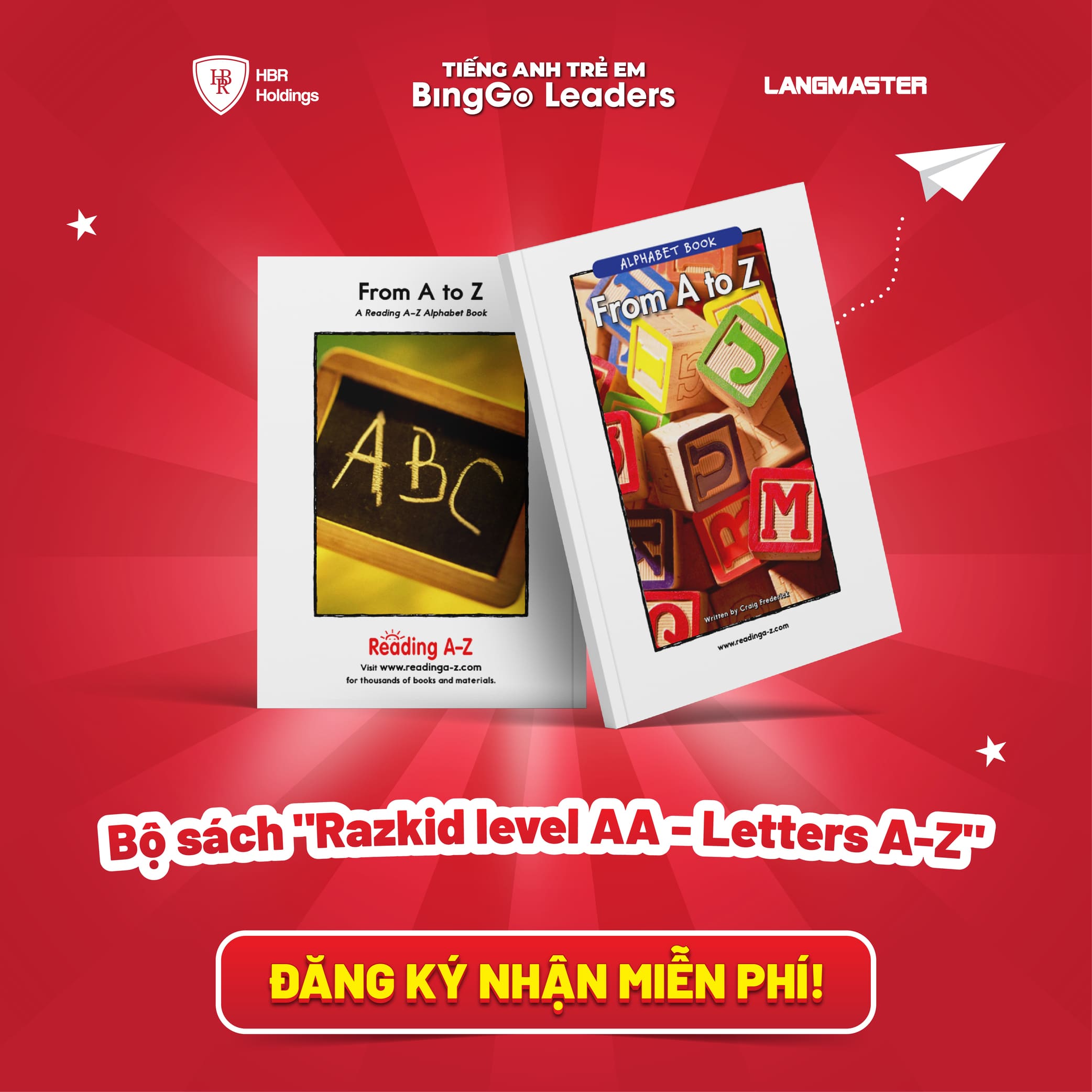 Bộ sách "Razkid level AA - Letters A-Z"